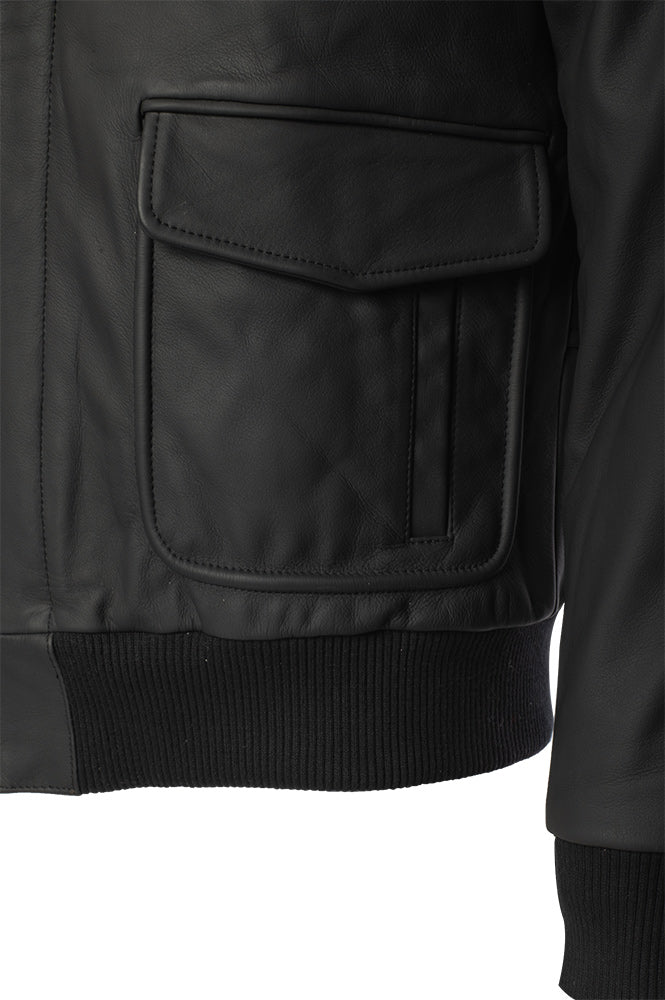Matte Black A2 Bomber Leather jacket – Lusso Leather