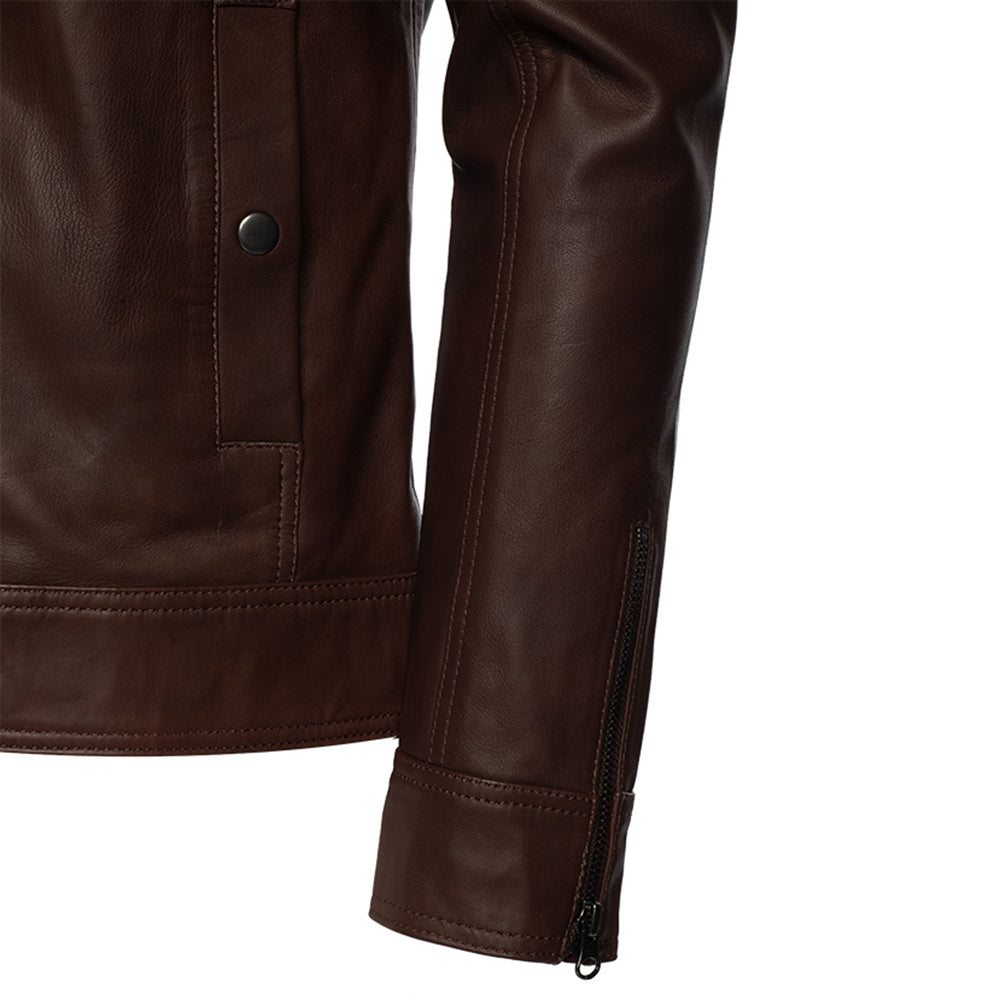 Declan Brown Café Racer leather jacket – Lusso Leather