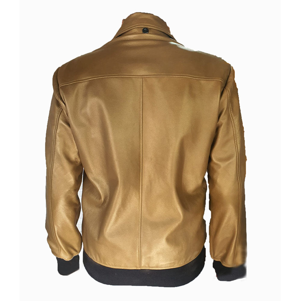 Andrew Golden Bomber jacket – Lusso Leather
