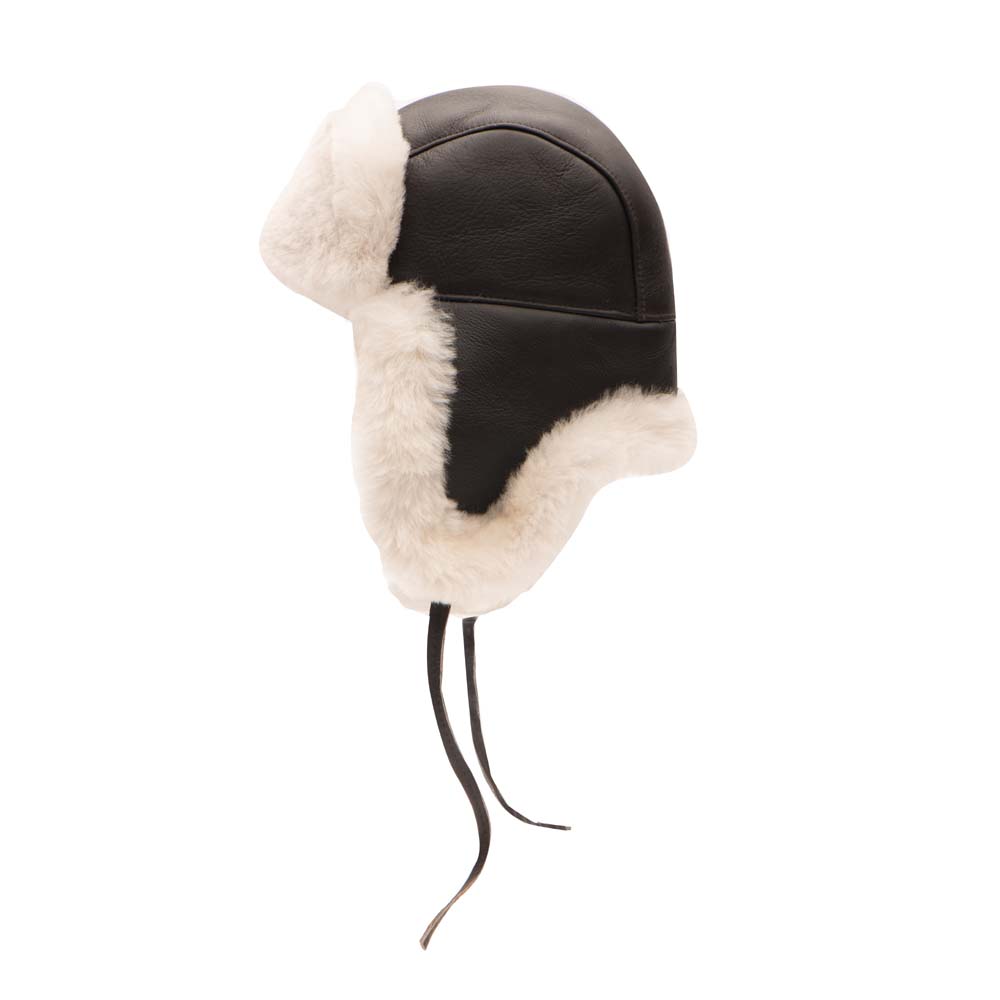 B-3 Sheepskin Shearling Brown Aviator Hat – Lusso Leather